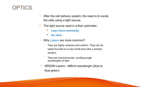 FLOWCYTOMETRY-THEORY AND APPLICATION AND OPTICS | PPTX