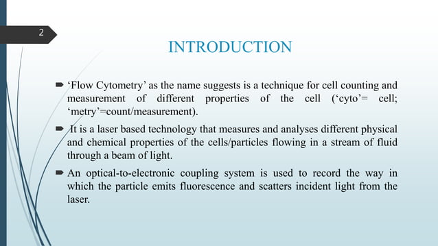 Flow cytometry in diagnostics | PPTX