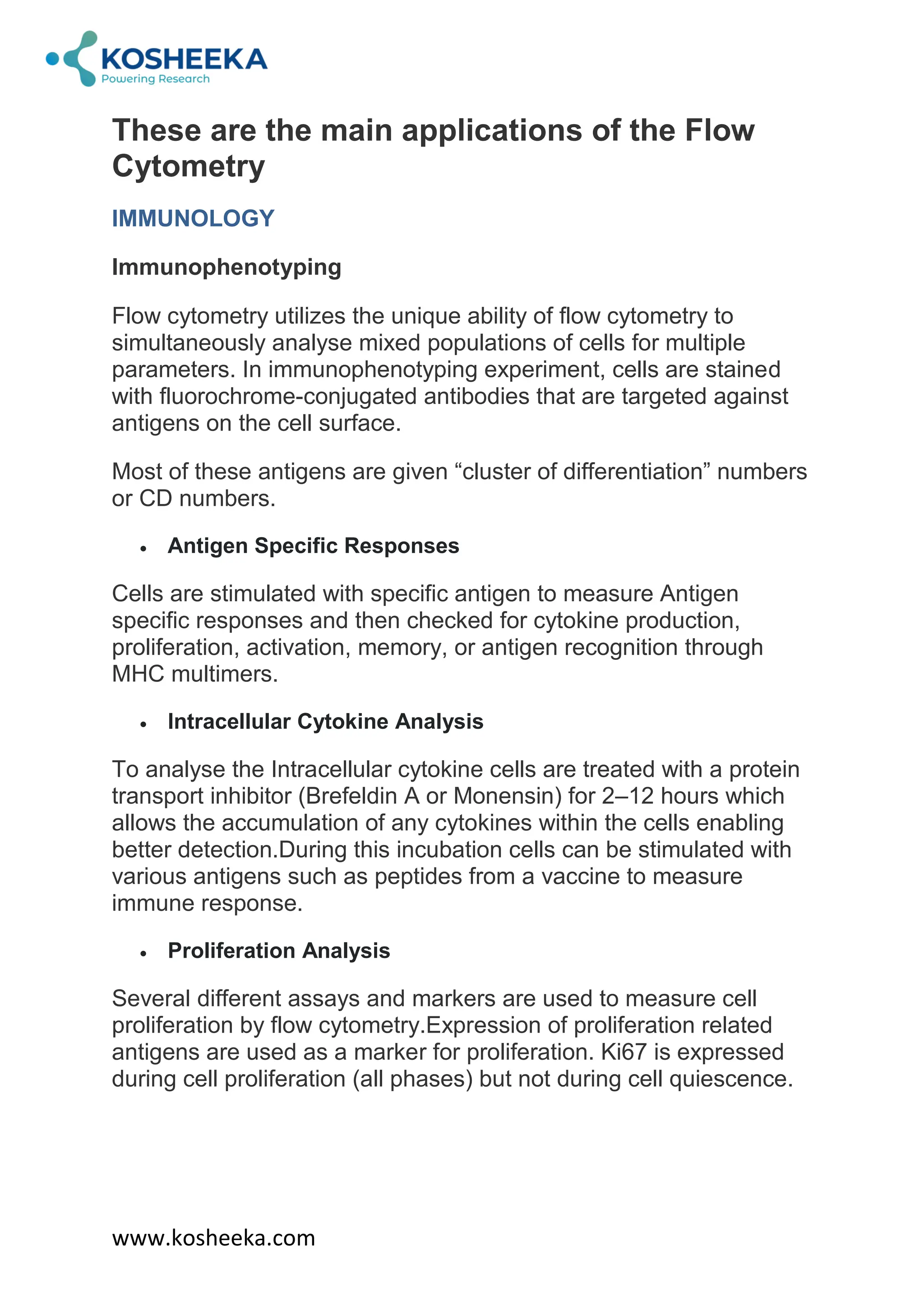 Flow cytometry which allows for reliable cell population analysis | PDF