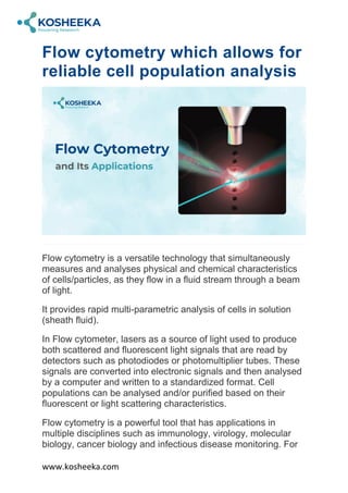 Flow cytometry which allows for reliable cell population analysis | PDF