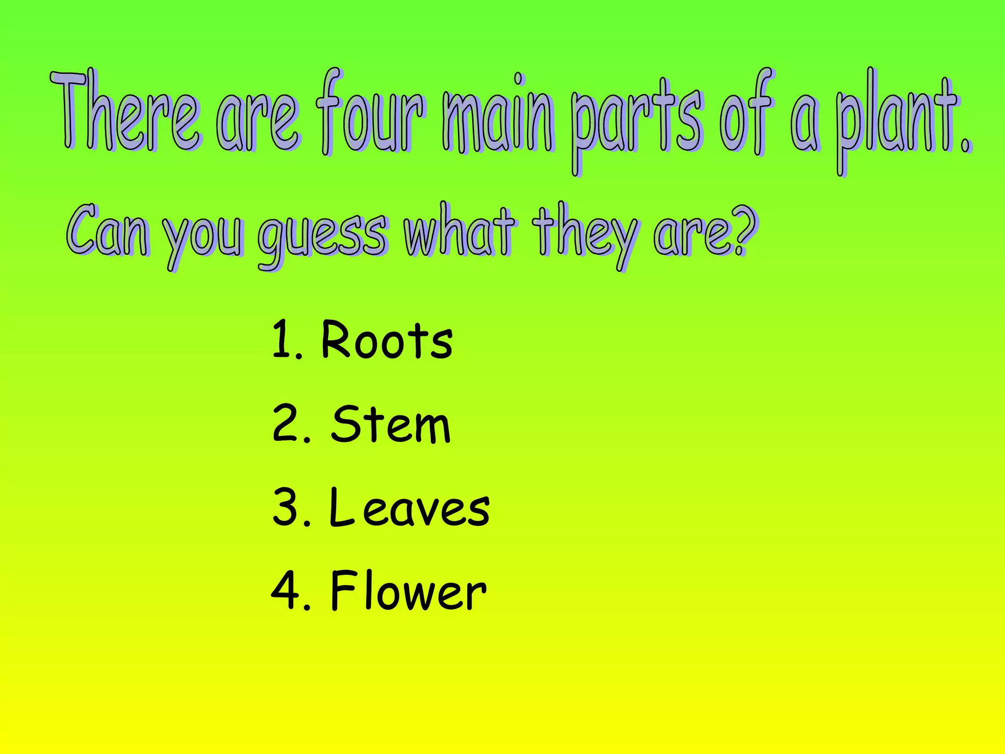 Parts of the plants | PPT