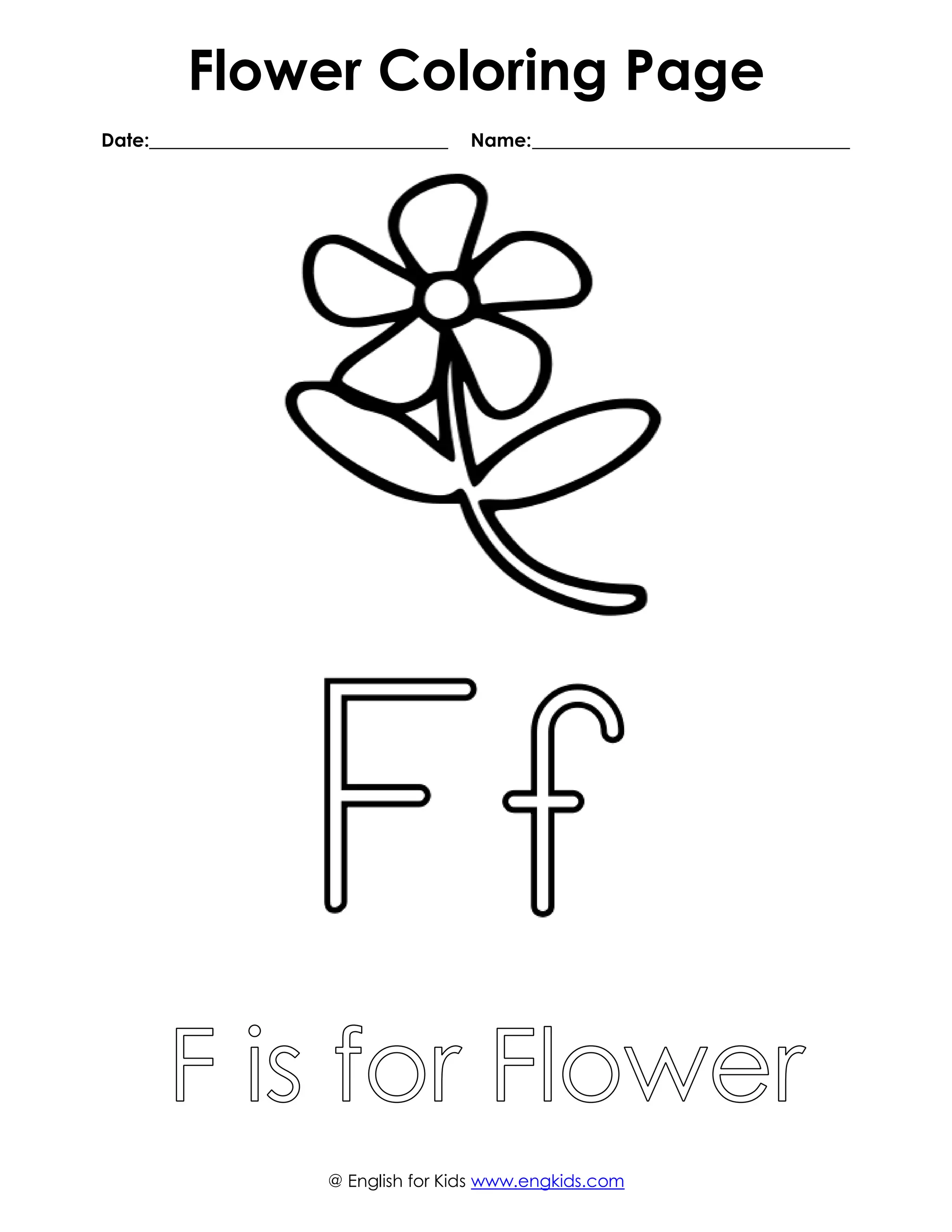 Flower coloring page | PDF
