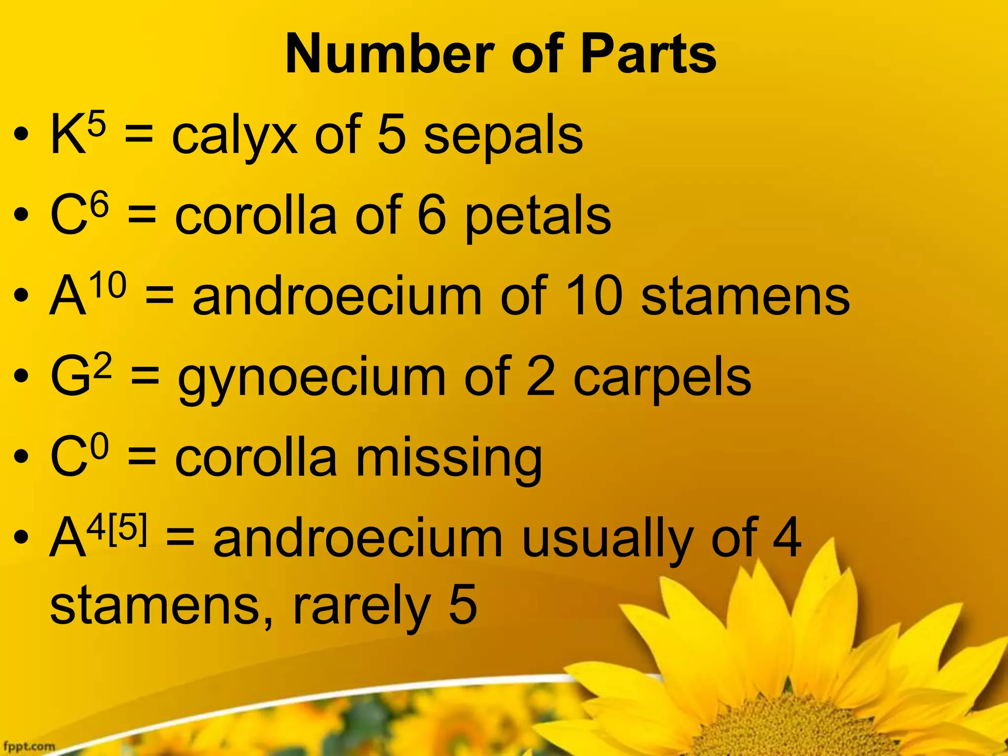 Flowers and Floral Formula | PPTX