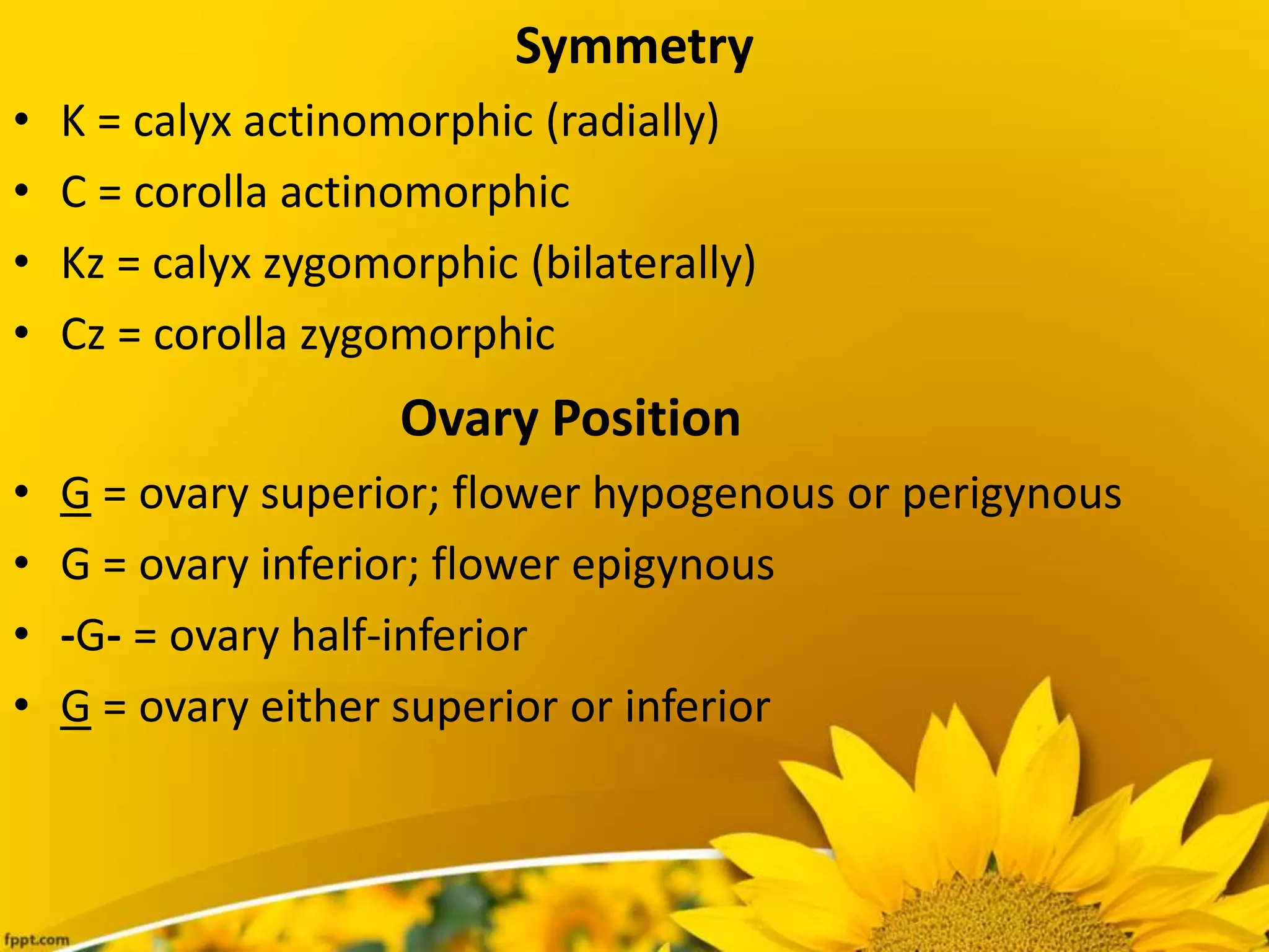 Flowers and Floral Formula | PPTX