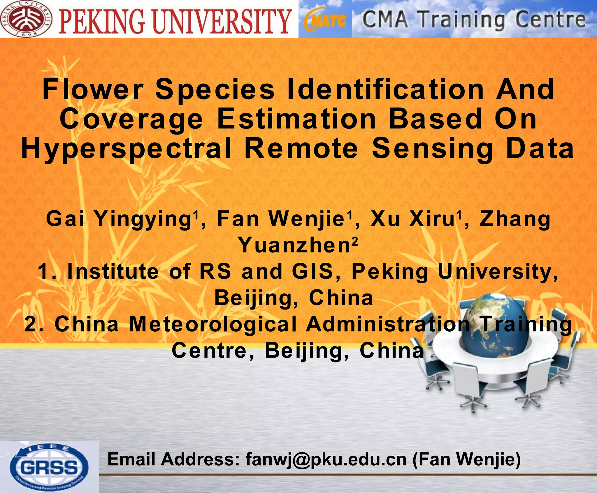 FLOWER SPECIES IDENTIFICATION AND COVERAGE ESTIMATION BASED ON ...