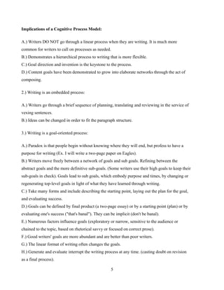 Flower and Hayes: Cognitive Process Theory of writing | DOC