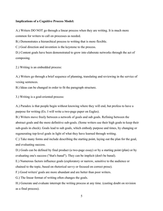 Flower and Hayes: Cognitive Process Theory of writing | DOC ...