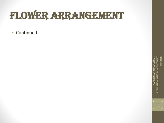 Flower arrangement ppt. | PPT