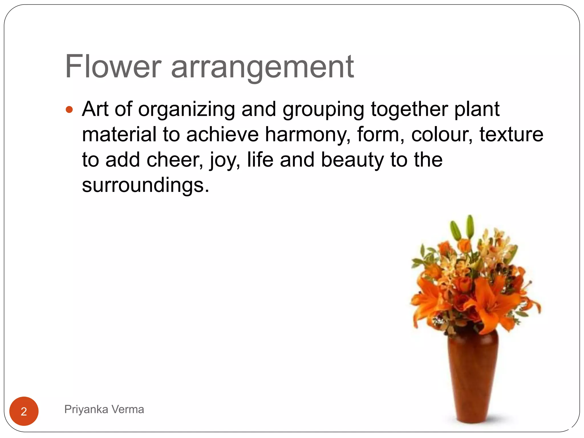 Flower arrangements main | PPTX