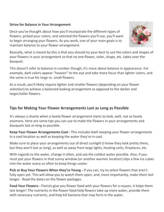 Flower Arranging Handout | PDF