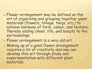 Flower arrangment ppt | PPTX