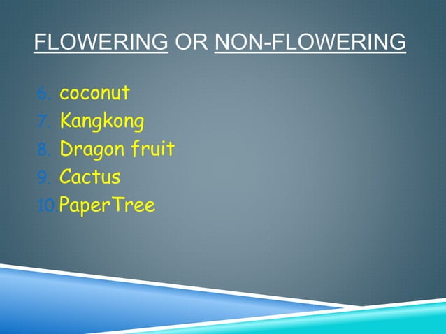 FLOWERING AND NON-FLOWERING PLANTS.pptxFLOWERING AND NON-FLOWERING ...