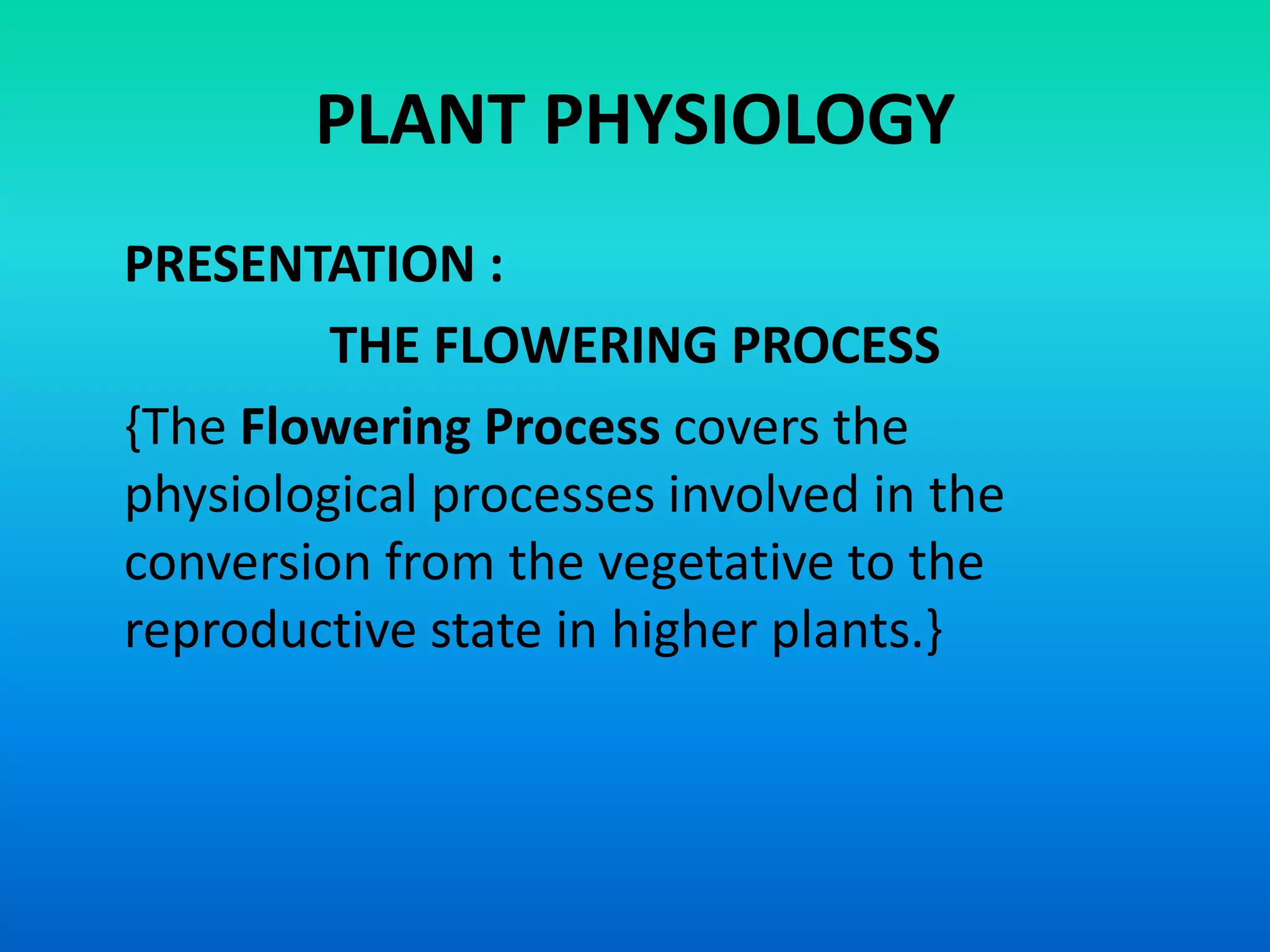 Flowering process | PDF