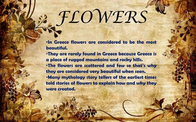Greek Flower Myths | PPTX