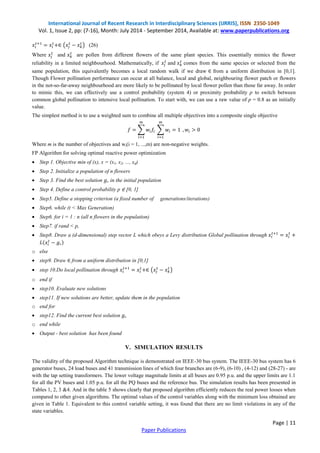 FLOWER POLLINATION ALGORITHM FOR SOLVING OPTIMAL REACTIVE POWER DISPATCH PROBLEM | PDF
