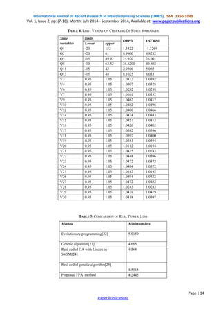 FLOWER POLLINATION ALGORITHM FOR SOLVING OPTIMAL REACTIVE POWER DISPATCH PROBLEM | PDF