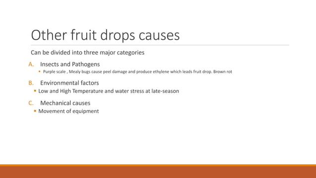 Flowers and Fruits drop in Citrus | PPT