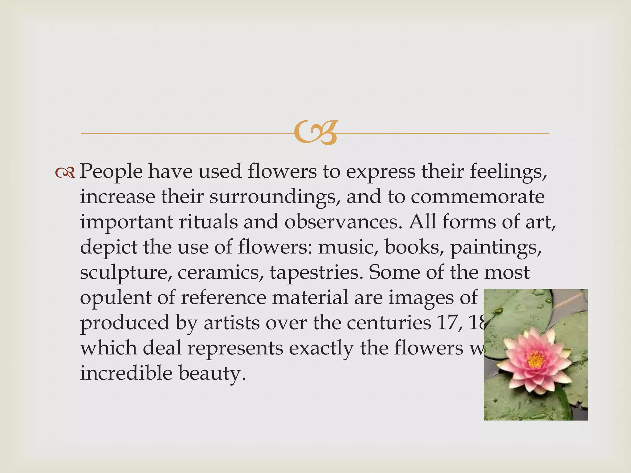 Flowers and history | PPTX