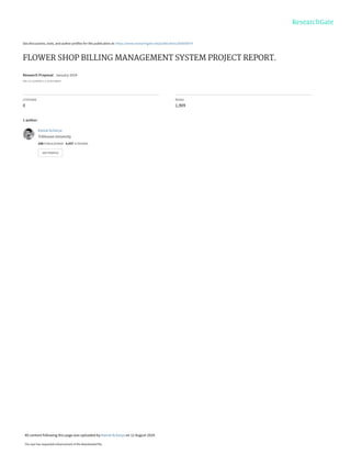 FLOWER SHOP BILLING MANAGEMENT SYSTEM PROJECT REPORT | PDF