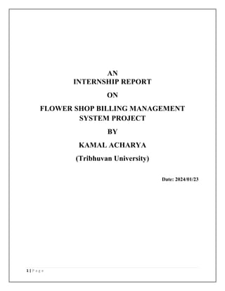 FLOWER SHOP BILLING MANAGEMENT SYSTEM PROJECT REPORT | PDF