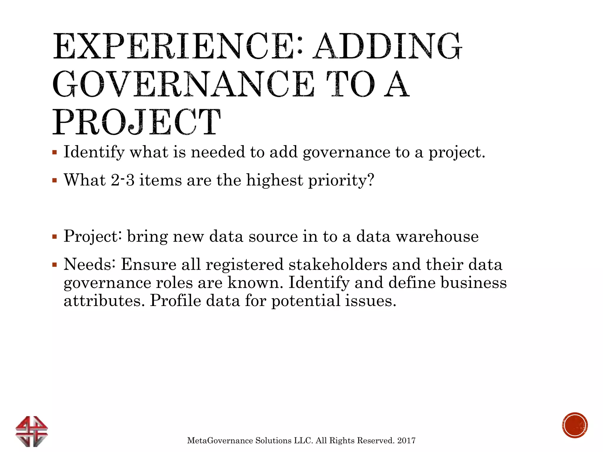 Implementing Agile Data Governance | PPTX