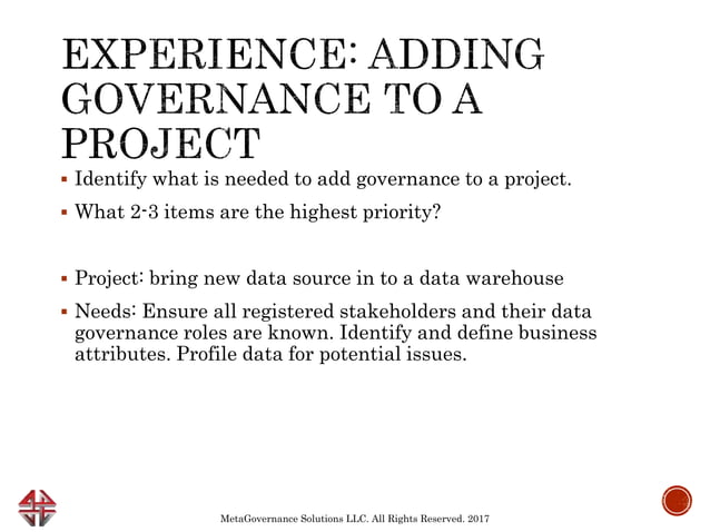 Implementing Agile Data Governance | PPTX | Web Development | Internet