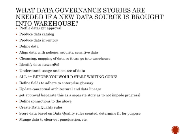 Implementing Agile Data Governance | PPTX | Web Development | Internet