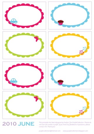 Printable Oval Tags | PDF