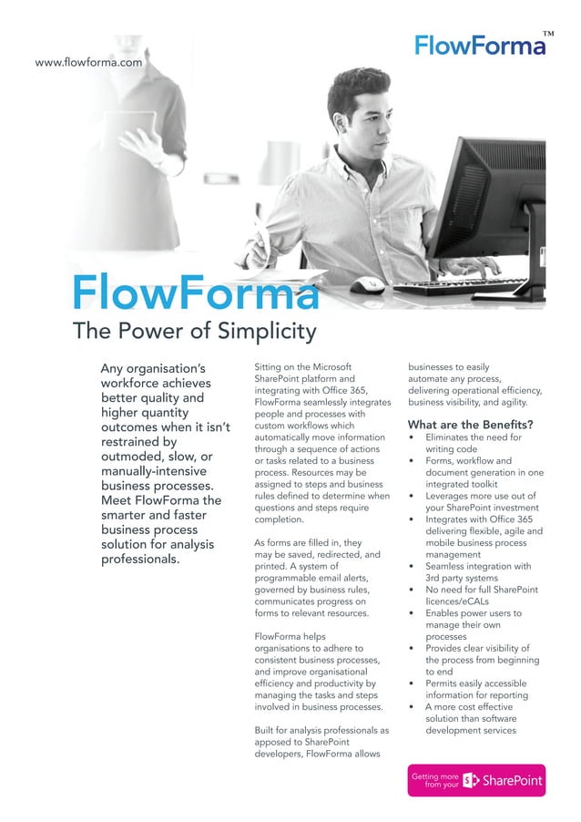 FlowForma Brochure | PDF | Computer Software and Applications | Computing