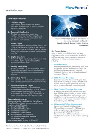 FlowForma Brochure | PDF