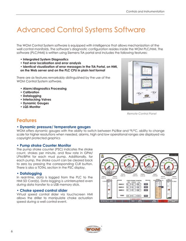 Flowhead Control Panel - Worldwide Oilfield Machine | PDF