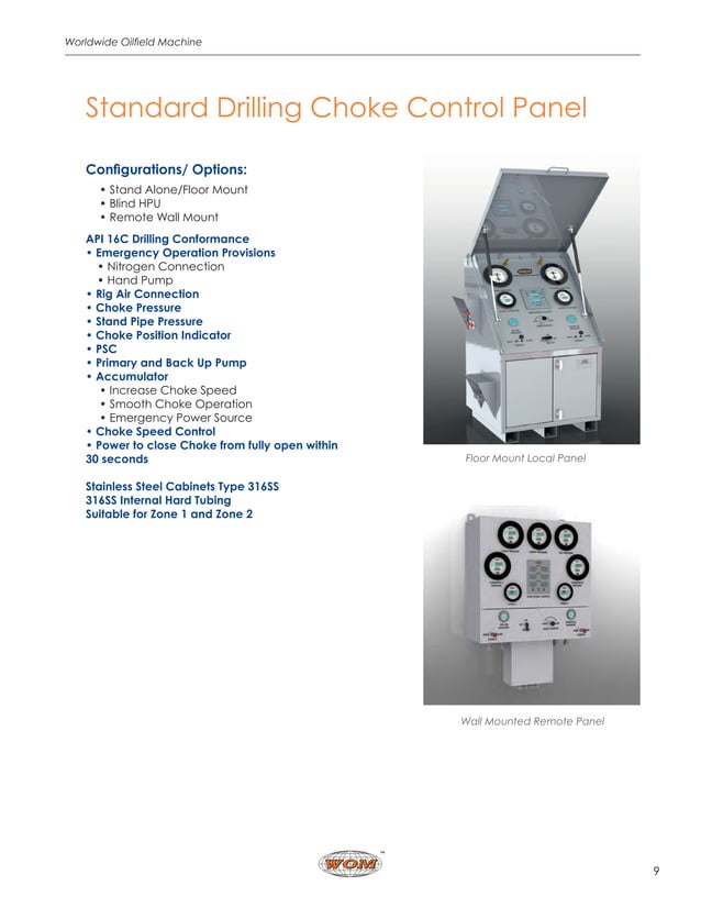 Flowhead Control Panel - Worldwide Oilfield Machine | PDF