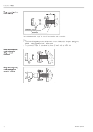 Flow indicator for bulk solids-Solimotion FTR20 | PDF