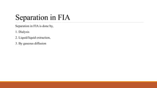 Flow injection analysis | PPTX | Chemistry | Science
