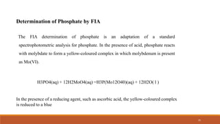 Flow injection analysis | PPTX | Chemistry | Science