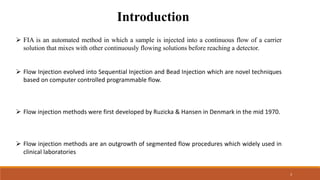 Flow injection analysis | PPTX | Chemistry | Science
