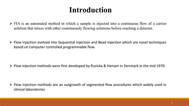 Flow injection analysis | PPTX | Chemistry | Science