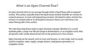FLOW IN OPEN CHANNELS.pptx HYDRAULICS HYDROLOGY | PPTX
