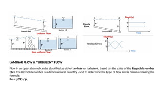 FLOW IN OPEN CHANNELS.pptx HYDRAULICS HYDROLOGY | PPTX