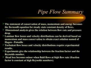 viscous laminar fluid flow through pipes | PPT