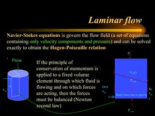viscous laminar fluid flow through pipes | PPT