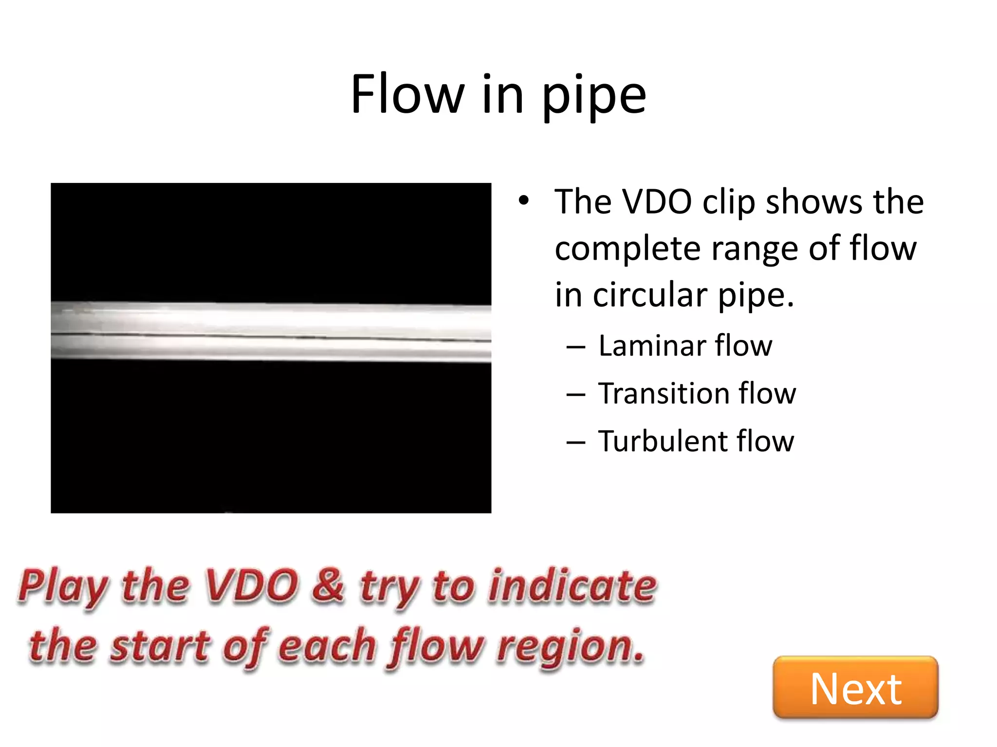 Flow in pipe (vertical) | PPSX | Physics | Science