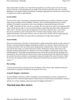 Flow Measurement-water engineering students | PDF