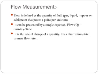 Flow measurement | PPT