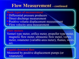 Flow Measurement chapter in metrology .ppt