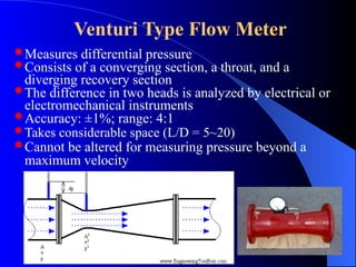 Flow Measurement chapter in metrology .ppt
