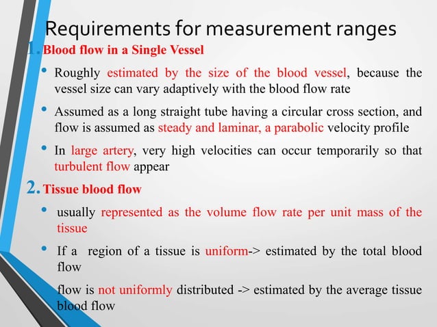 Flow measurement in Blood flow | PPTX