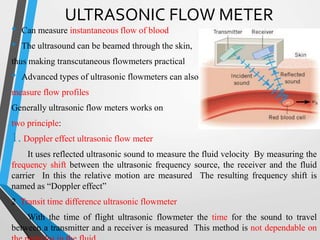Flow measurement in Blood flow | PPTX