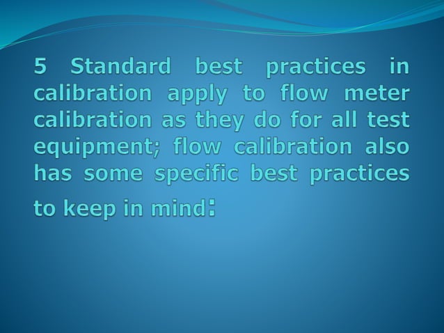 Flow meter calibration | PPTX | Physics | Science