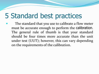 Flow meter calibration | PPTX